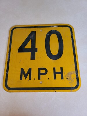 Vintage Road Sign 40 MPH Speed 13x13 HEAVY Portland, Oregon? | eBay