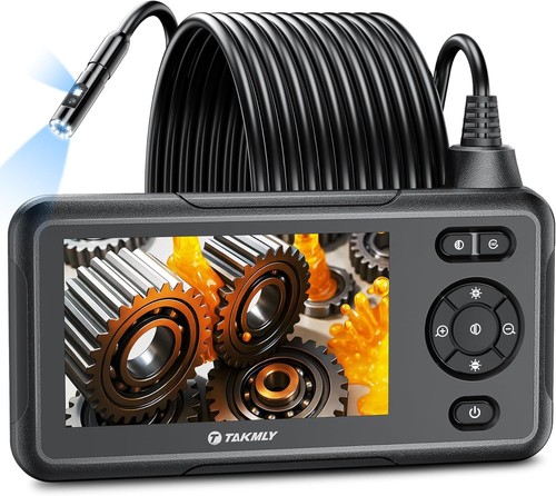 Industrial Endoscope Borescope Inspection Camera with Light, Dual Lens ...
