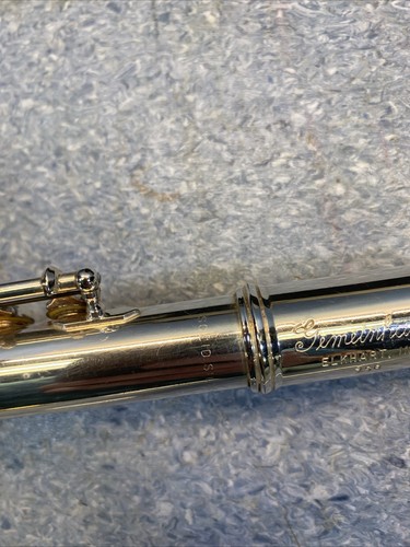 GEMEINHARDT 3SB Custom Intermediate Flute-Solid Silver-Open Hole Gold ...