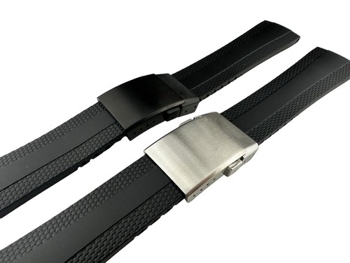 22 Black Rubber/Silicone Strap Band fits Breitling Super Ocean Watch ...