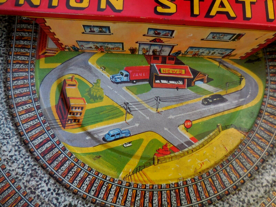 Union Station By Marx Toy Company Vintage 1950s Litho Tin ,Building ...