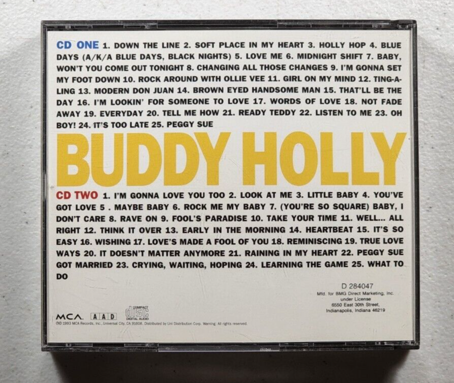 The Buddy Holly Collection (2-disc CD, 1993) 50 Tracks 8811088323| eBay