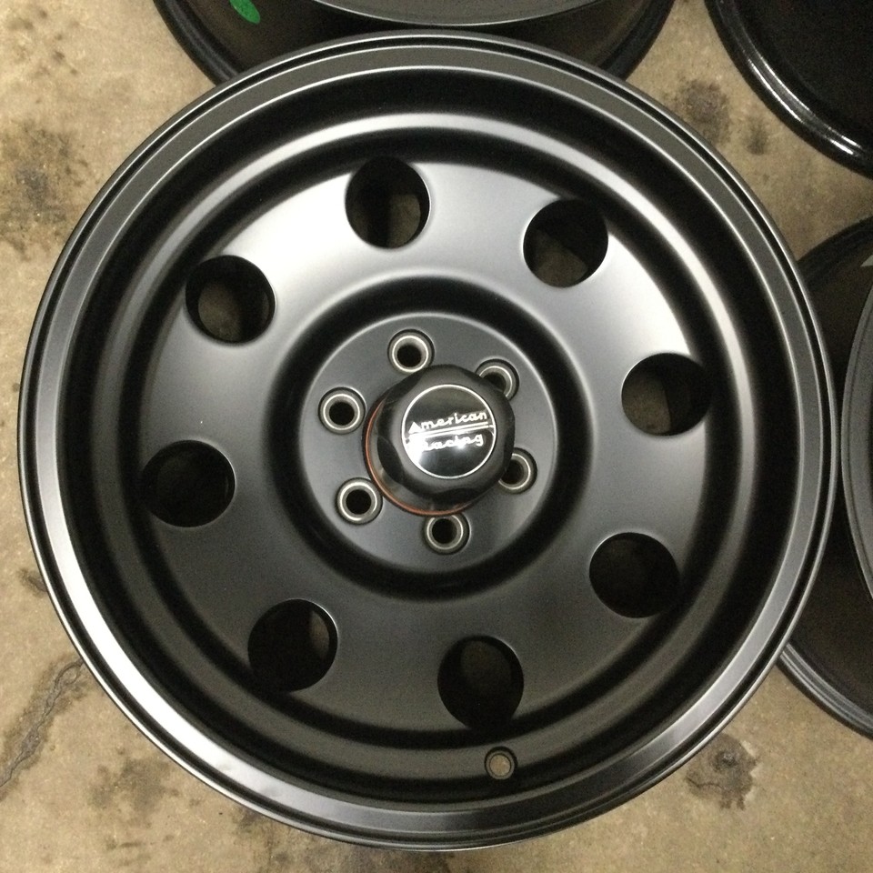 Set 4 American Racing AR172 Baja 17x8 6x5.5 Satin Black Wheels 17" 0mm ...