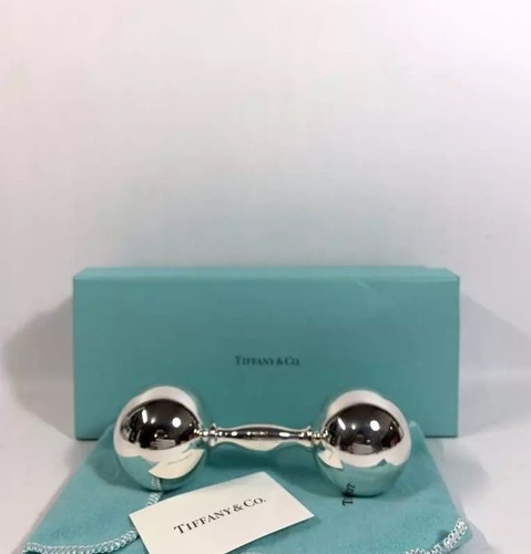 Authentic Tiffany & Co. 925 Sterling Silver Barbell Baby Rattle 5" | eBay