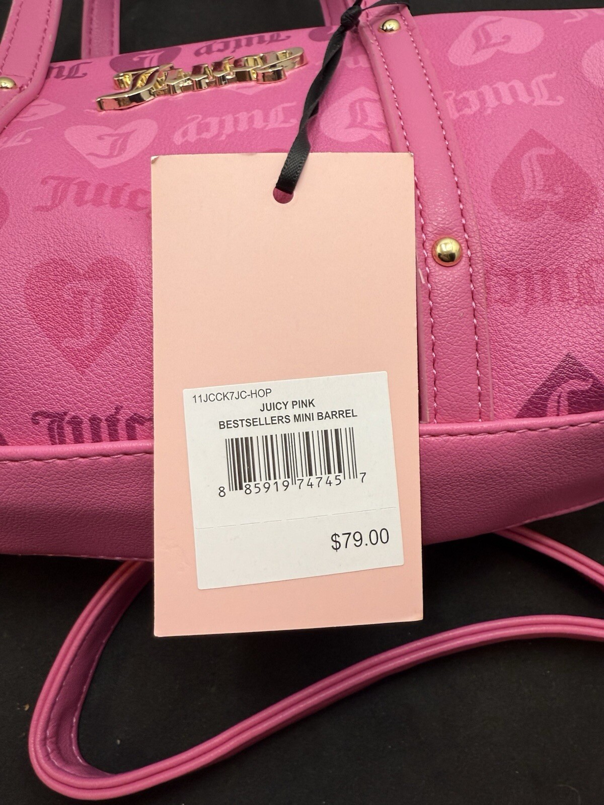 *NWT* Juicy Couture - Juicy Pink Barrel Bag with Small Single Snap ...