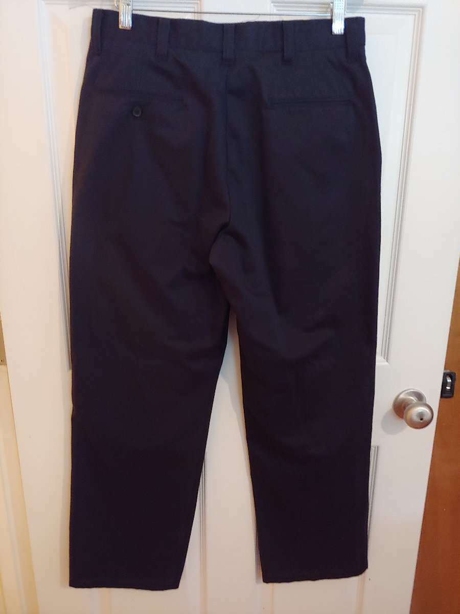 Men's Blue Inservice Flat Front Work Uniform Firefighter Pants Size ...