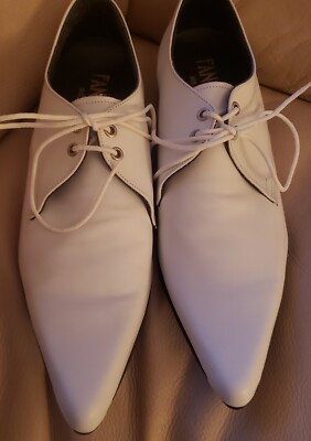 New Vintage Mens Fantasy Shoes London Gibson Winklepicker White Shoes ...
