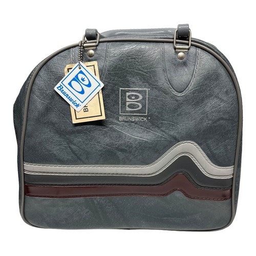 Brunswick Bowling Ball Bag Gray w/ Red White Stripes Wire Rack White ...