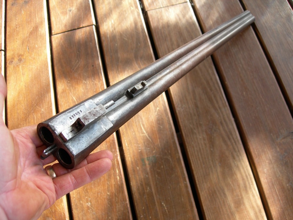 Baker Batavia Damasc Steel SxS Hammerless 12 Ga. Damascus Barrel Good ...