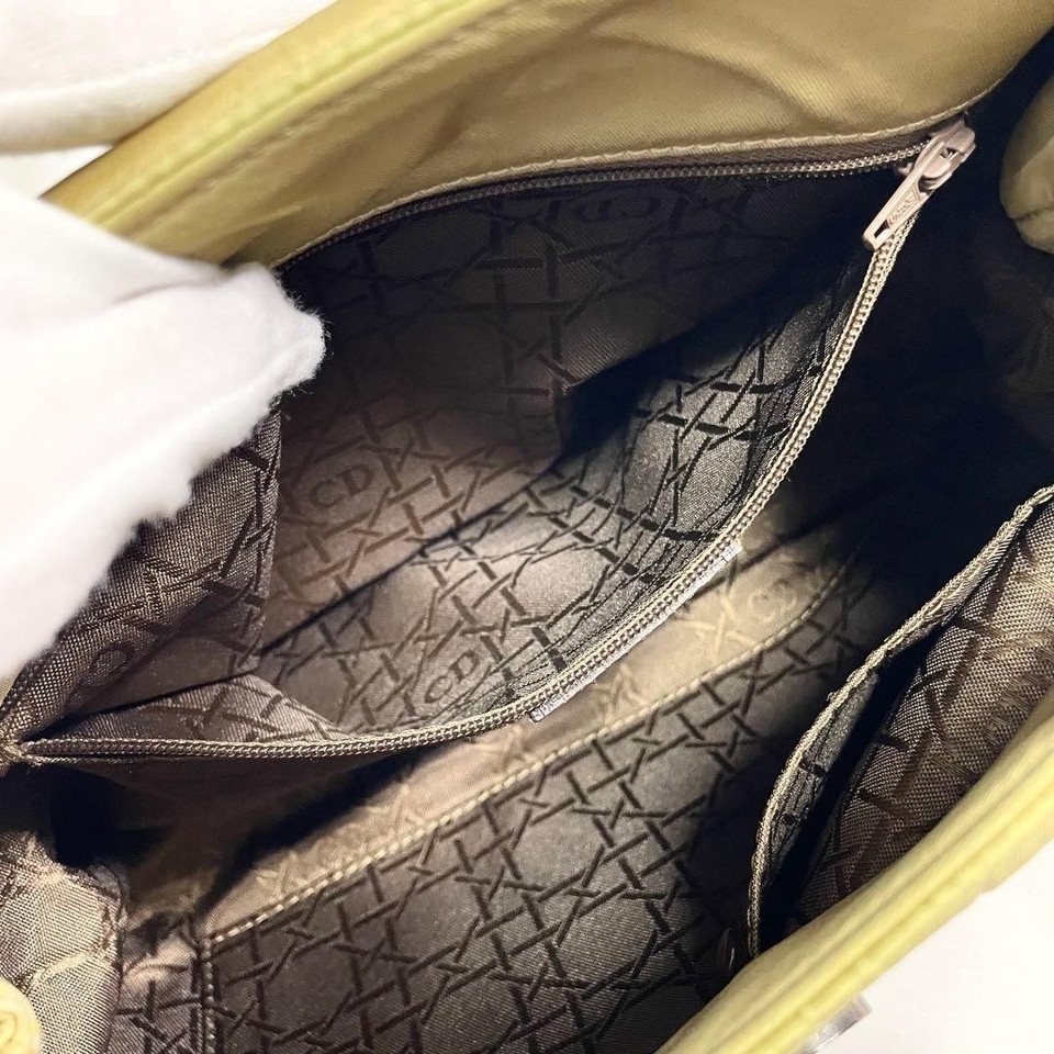 Dior Maris Pearl Handbag 24cm Large Capacity Logo Metal Fittings Used ...