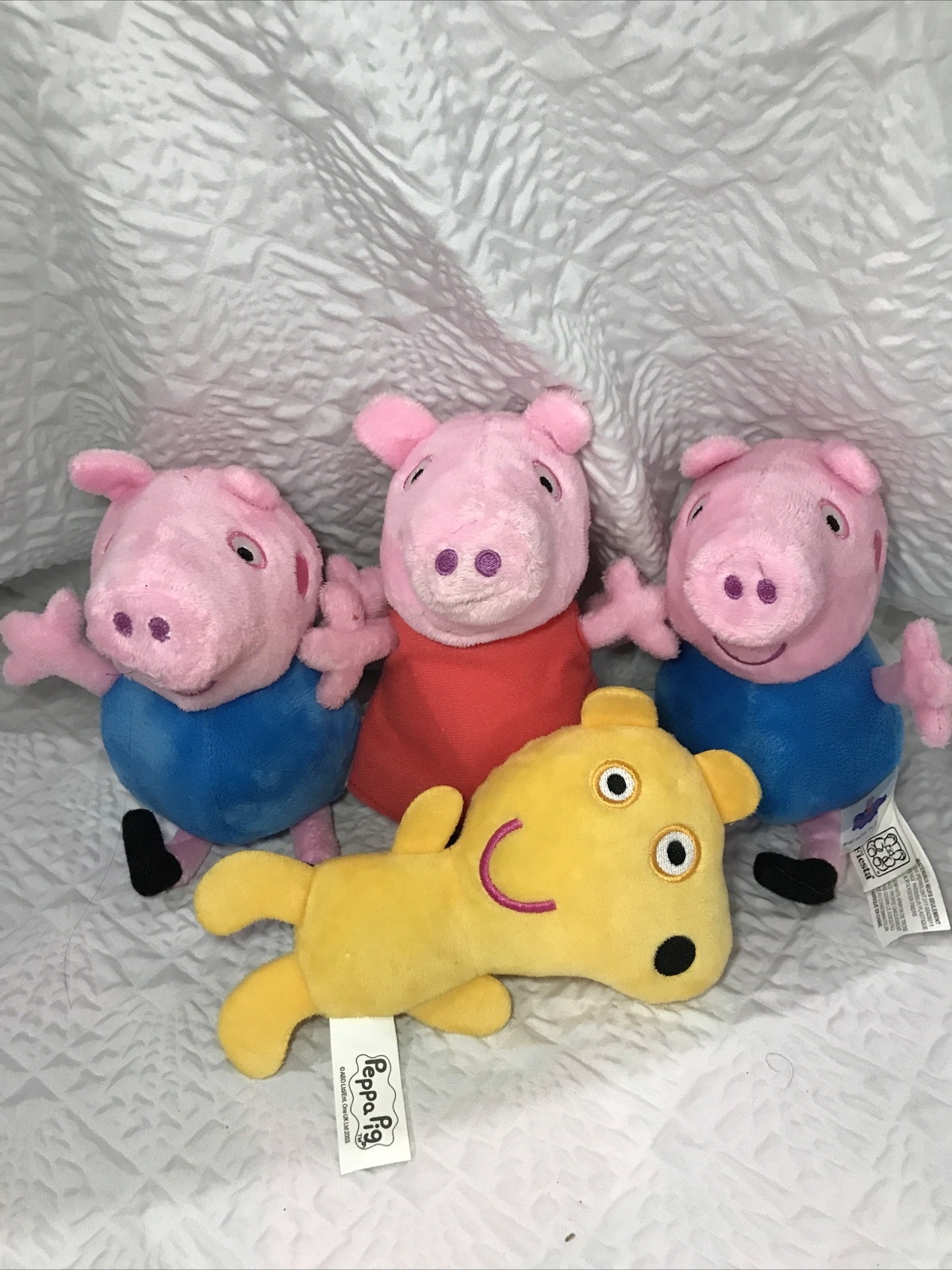 4 Peppa Pig Plush Stuffed George Toy Lot of 4 Peppa Pig Stuffed Animals ...