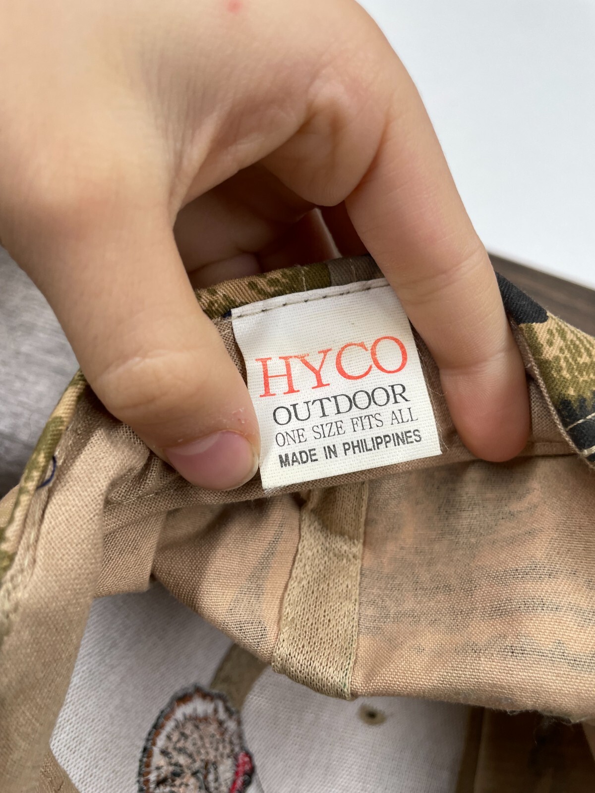 VINTAGE Turkey Hunter Camouflage Outdoor Hat Cap Snap… - Gem