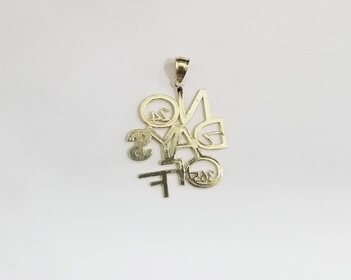 Real 10k Yellow Gold No Days Off Charm Pendant 10kt Gold | eBay