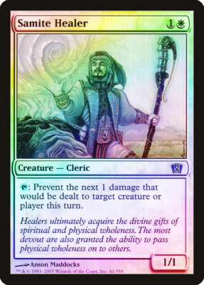 Samite Healer FOIL 8th Edition NM White Common MAGIC GATHERING CARD ...