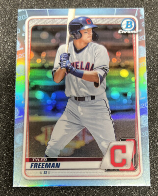 2020 Bowman Draft Sky Blue Refractor Parallel Tyler Freeman Cleveland ...