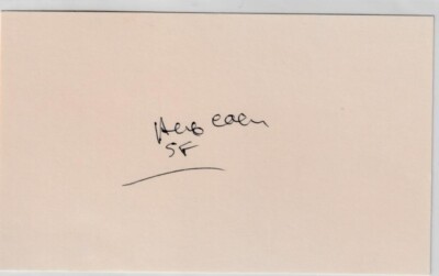 AUTOGRAPH PULITZER PRIZE HERB CAEN AUTHOR COLUMNIST SAN FRANCISCO ...