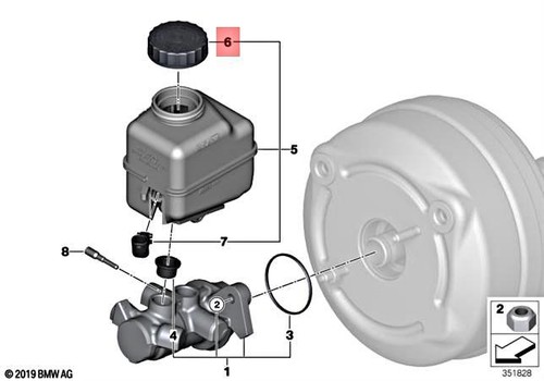 Genuine BMW F20 F20N F21 F21N F22 Brake Master Cylinder Lock OEM ...