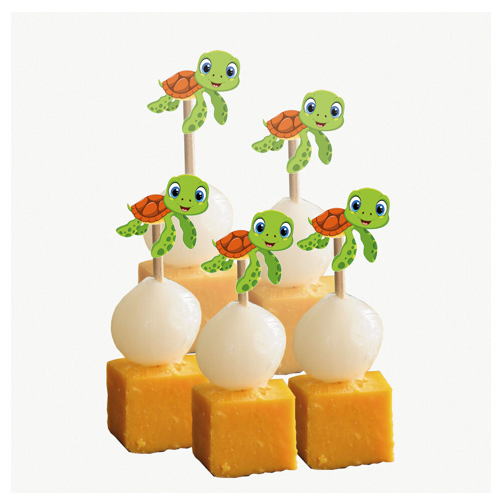 Turtle Tortoise Birthday Cupcake & Party Food Toppers Decorations Picks ...