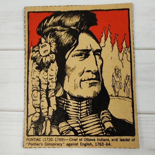 Post Cereal Chief Pontiac Famous Americans Trading Card | eBay