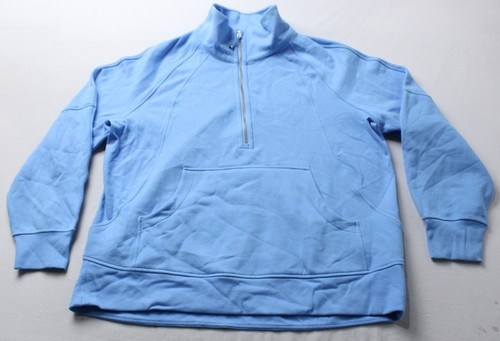 Lululemon Women's Scuba Oversized Funnel 1/2 Zip *Long LB3 Aero Blue ...
