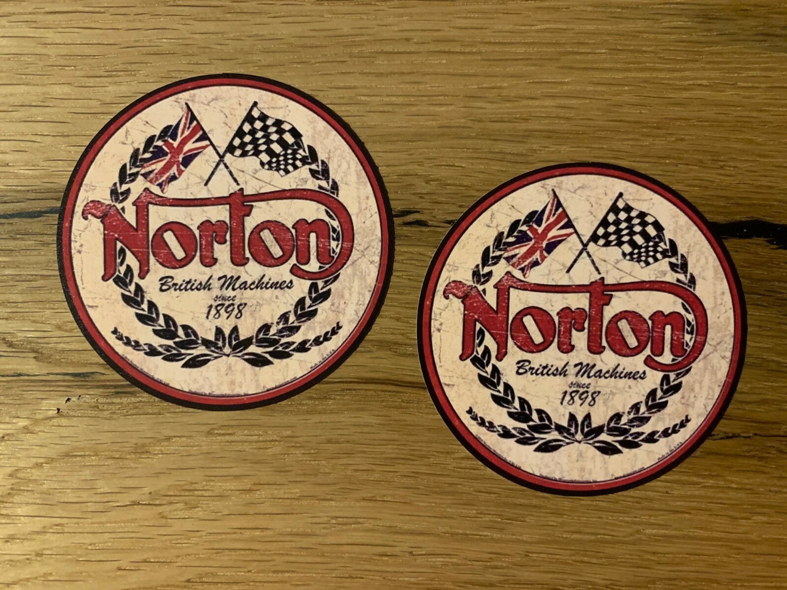 2x Norton Bikes Aufkleber Motorrad Sticker Bobber Oldtimer Retro Kult ...