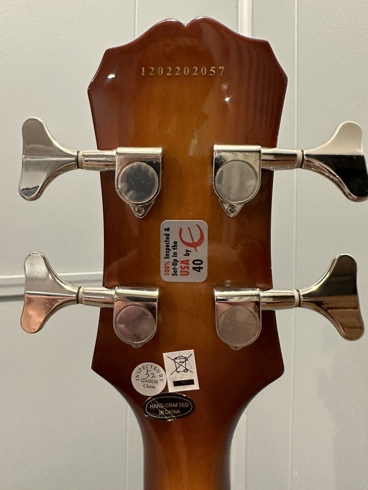 Epiphone Viola Electric Bass Guitar Sunburst Sun burst With Road Runner ...