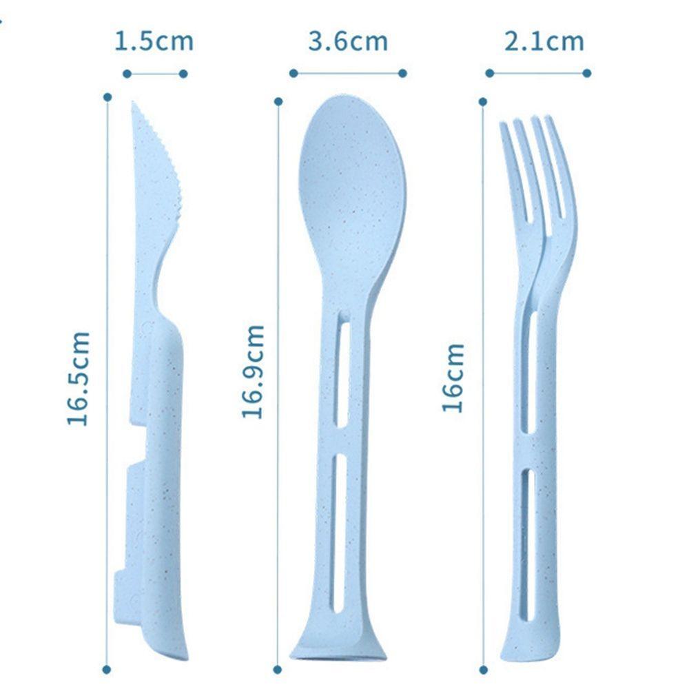 Student Travel Fork Spoon Dinnerware Sets Cutlery Set Kitchen Gadgets ...