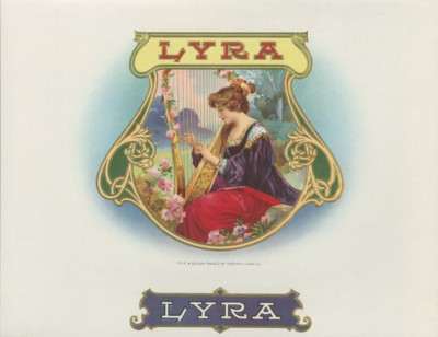 Lyra Cigar Box Label EMBOSSED - ORIGINAL BOX ART | eBay