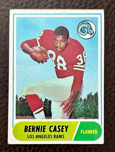 1968 Vintage Topps Football BERNIE CASEY 28 Los Angeles Rams San ...