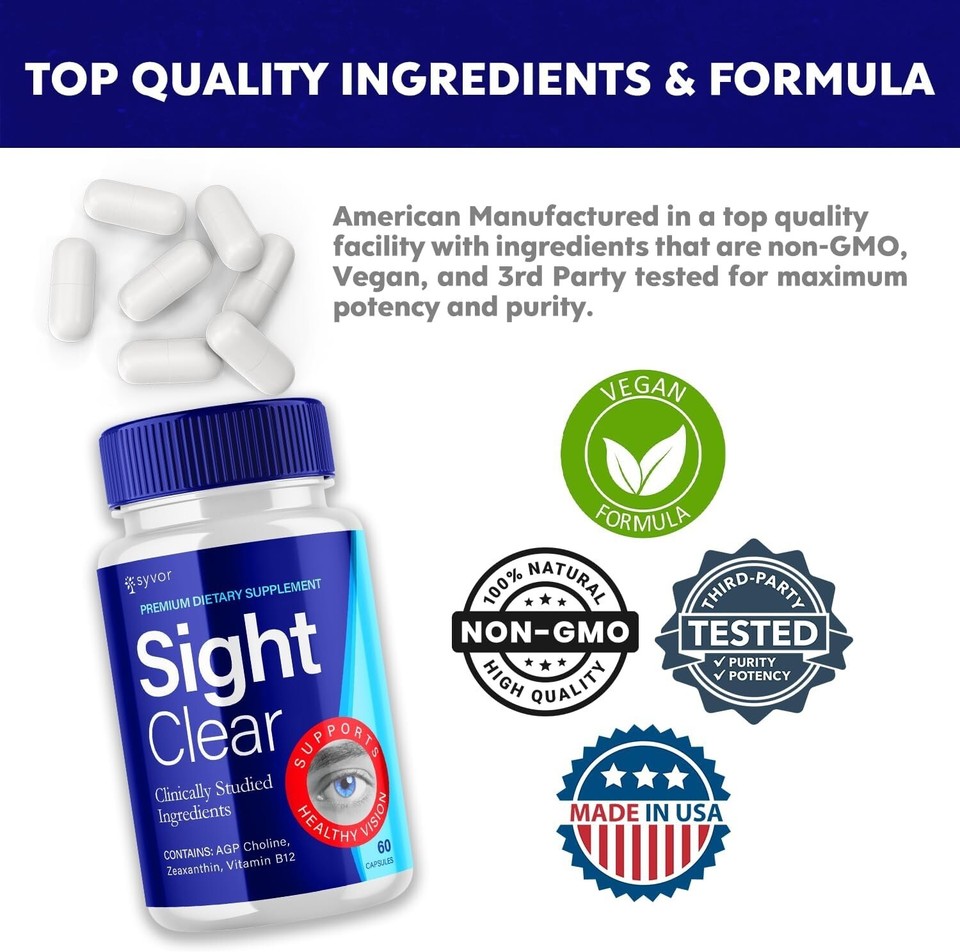 SIGHT CLEAR CAPSULES, SIGHT CLEAR 20/20 VISION VITAMIN PILLS, EYE ...