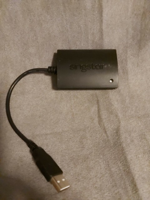 Singstar Sceh-0001 USB Adapter Microphone Converter for Sony Ps2 & Ps3 ...