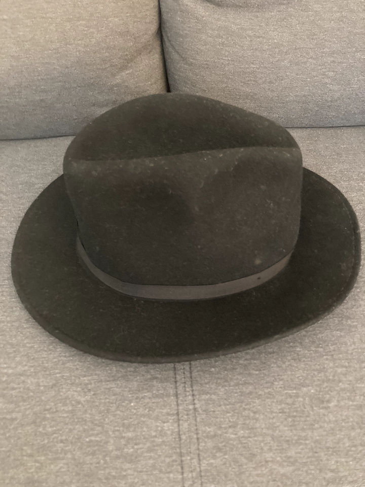Country Gentleman Wilton Men’s Black Fedora Hat Gentle Felt Wool Size L ...