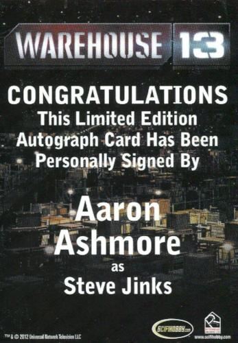 Warehouse 13 Premium Packs Season 3 Aaron Ashmore Steve Jinks Autograph ...