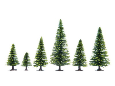 NOCH HO, TT Scale Model Spruce Trees (10pcs, 5 - 14cm) | eBay Australia