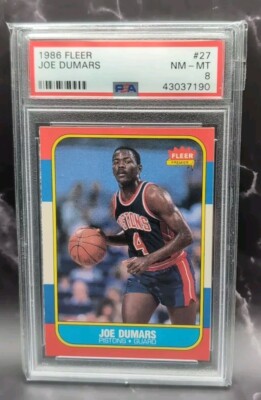 1986 Fleer Basketball #27 - Joe Dumars - PSA 8 NM MT- Rookie! - HOF! | eBay