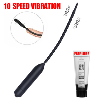 Male Penis Plug Electrical Urethral Sounds Silicone Prostate Massage ...