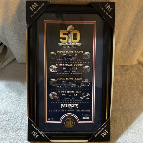 New England Patriots Limited Addition 50Th Anniversary Super Bowl ...
