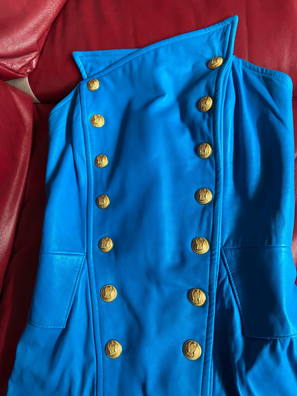 vintage leather dress, Michael Hoban for North Beach … - Gem