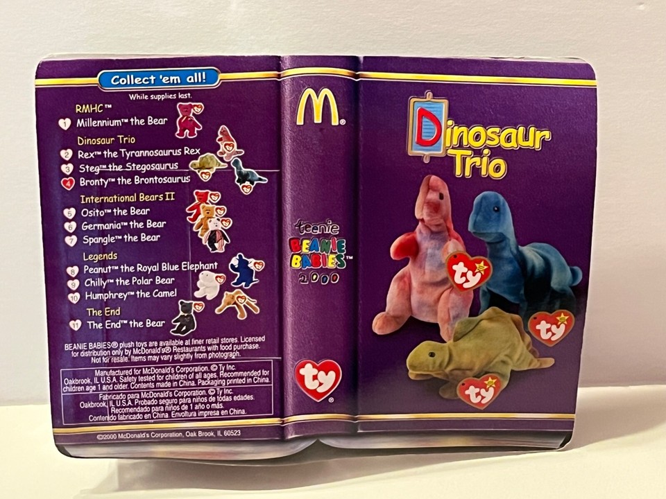 Bronty The Brontosaurus beanie baby McDonald's Toy 2000 | eBay