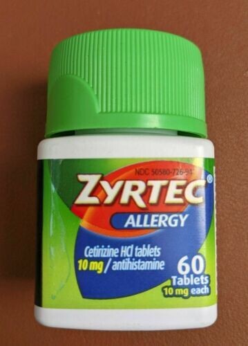 ZYRTEC ALLERGY 10 MG 180 CT. 3 BOTTLES IN LOT. EXP 11/2027 | eBay