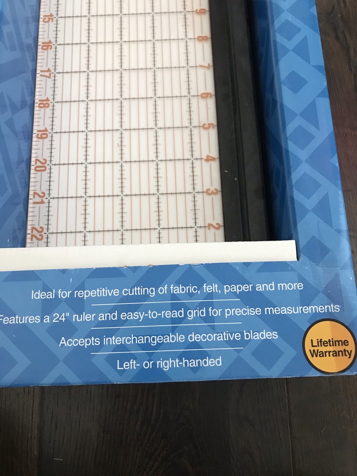 FISKARS ROTARY CUTTER & RULER COMBO BRAND NEW 6 X 24" Cut Fabric, Felt ...