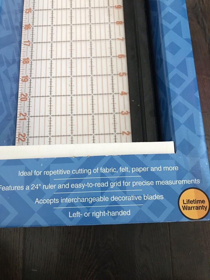 FISKARS ROTARY CUTTER & RULER COMBO BRAND NEW 6 X 24" Cut Fabric, Felt ...