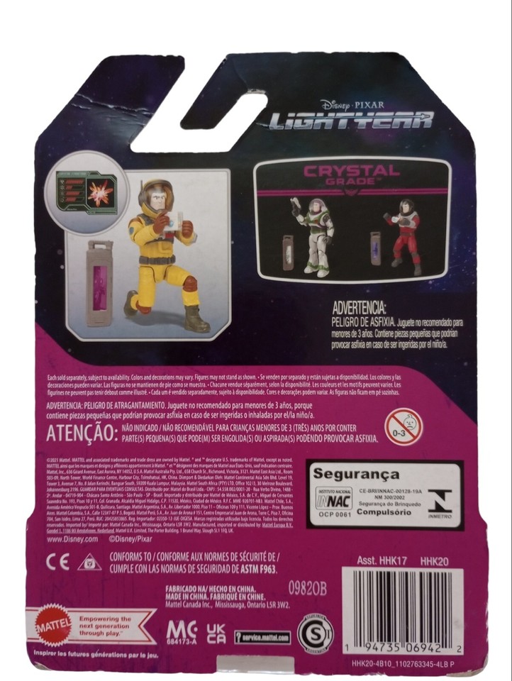 Mattel Disney Pixar Lightyear Crystal Grade XL-12 Buzz Lightyear ...