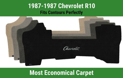 Lloyd Velourtex Front Carpet Mat for '87 Chevy R10 w/Black Chevy ...
