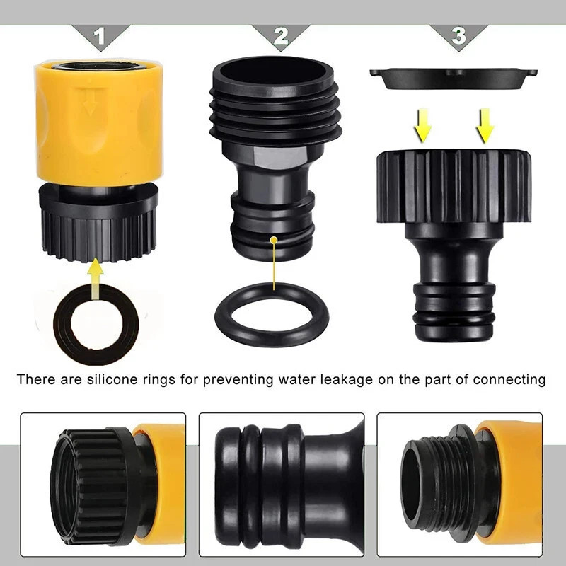 Garden Quick Connect Hose Tap Connector Adapter Hose Connectors and ...