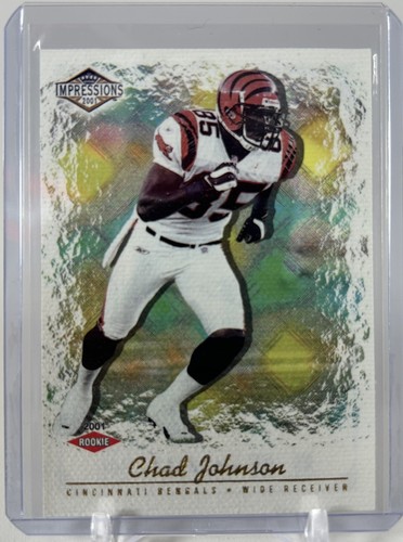 2001 Pacific Impressions Chad Johnson Rookie Card RC Bengals #168 Rare ...