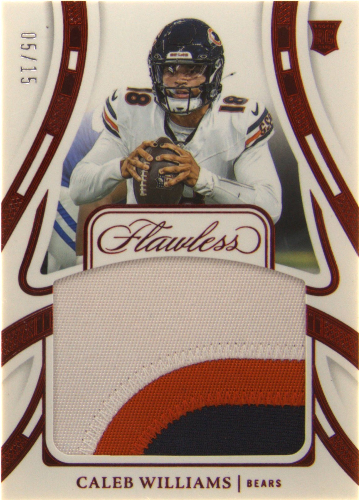 2024 Panini Flawless - Rookie Patches Caleb Williams #FRP-CWS Ruby /15 ...