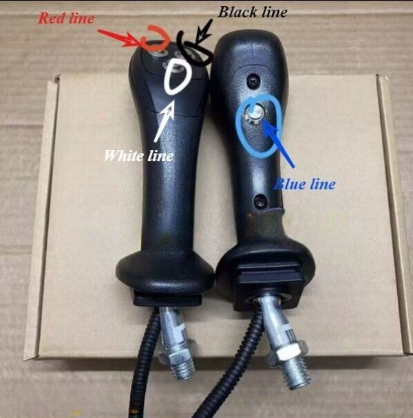 1pc Excavator harvester modification Metal 4 button joystick handle new ...