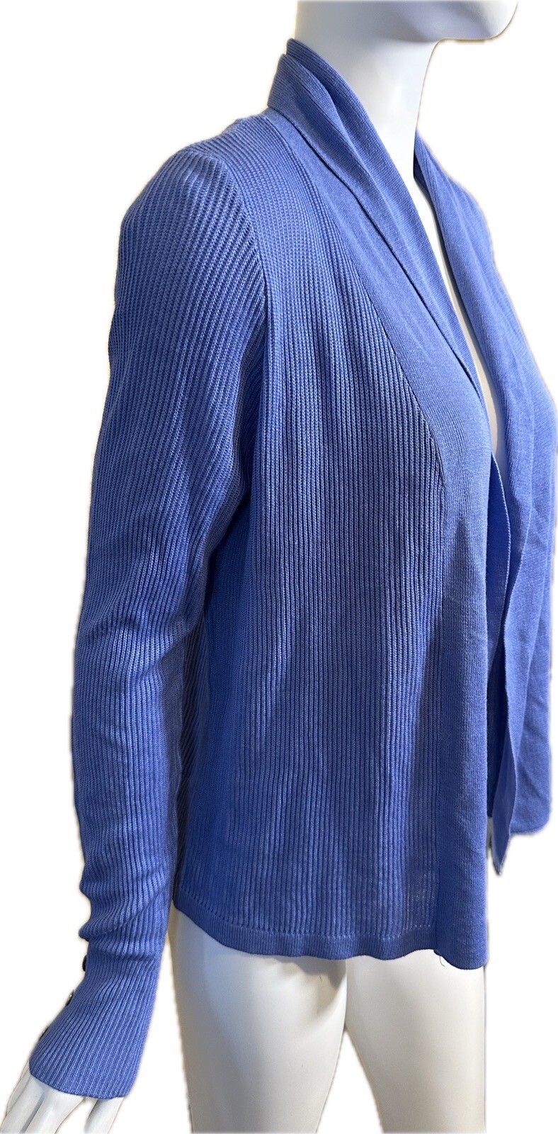 Cyrus Open Front Button Sleeve Cardigan Periwinkle Blue Women’s Small ...