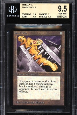 MTG Magic Gathering Alpha Black Vise BGS 9.5 Beckett PSA CGC NM (9.5,9 ...
